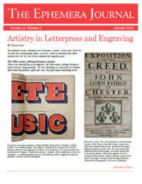 Ephemera Journal | Published by the Ephemera Society of America