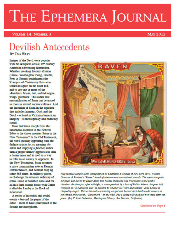 Ephemera Journal | Published by the Ephemera Society of America