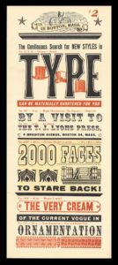 Ephemera Society of America | TJ Lyons, Boston’s Old-Timey Printer