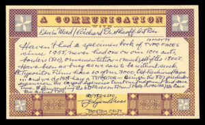 Ephemera Society of America | TJ Lyons, Boston’s Old-Timey Printer