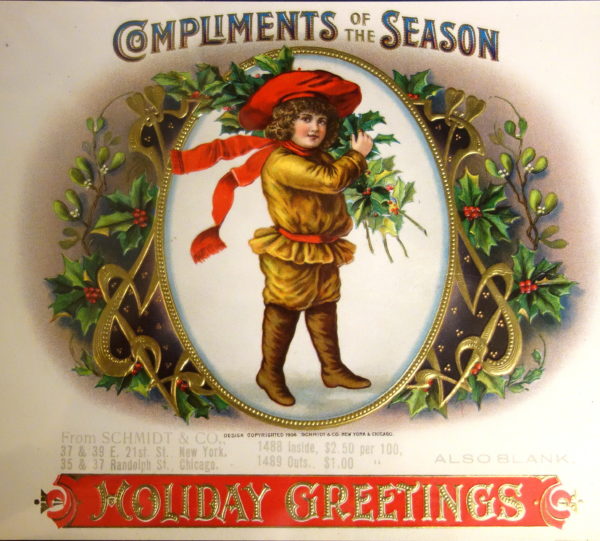 Christmas Ephemera | 1890s Chromolithograph Cigar Labels