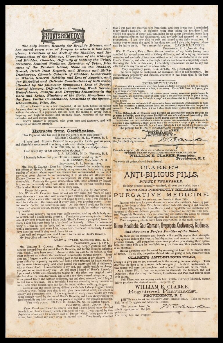 Ephemera Advertising | Hunt's Remedy | Advertising History