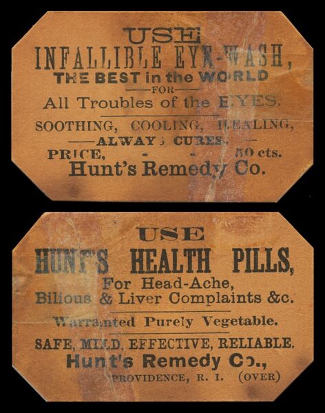 Ephemera Advertising | Hunt's Remedy | Advertising History