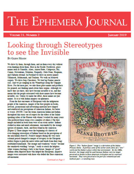 Ephemera Journal | Published by the Ephemera Society of America