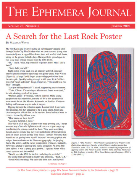 Ephemera Journal | Published by the Ephemera Society of America